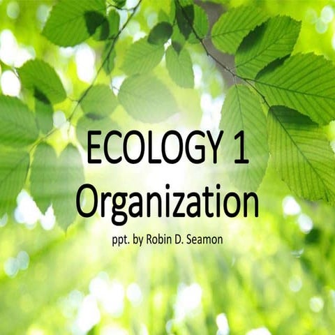 Ecology 1 notes | PPTX