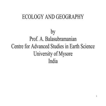 Applications of ecology | PPTX