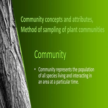 Concept of community and sampling methods | PPTX