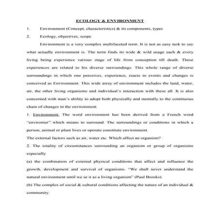 What is Environment? Types and components of environment. | PPTX