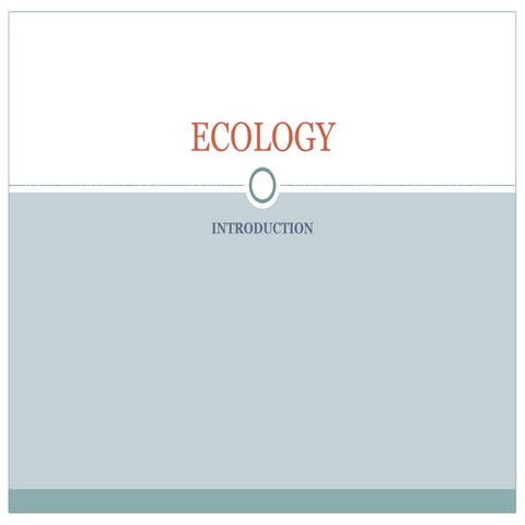 Ecology intro | PPT