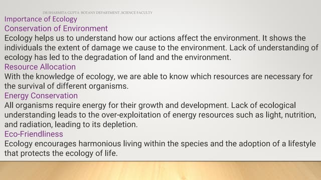 Introduction to Ecology | PPTX