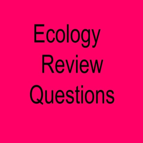 Ecology quiz review | PPT