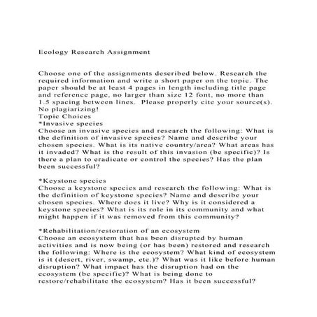Bioregional Portrait (50 pts. possible) The following assignment | DOCX