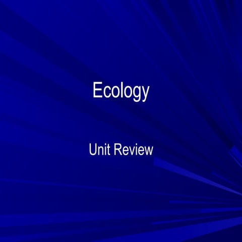 Ecology Unit Review | PPT