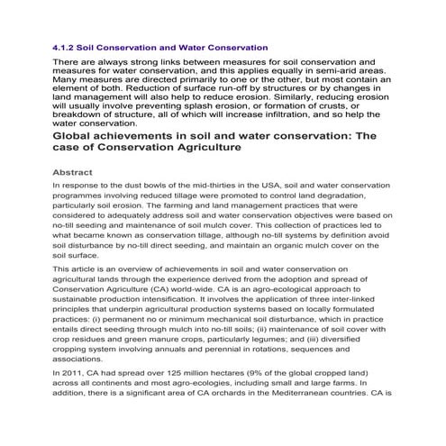 Conservation Agriculture a sustainable practice for africa’s ...