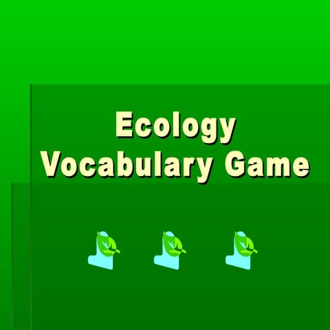 Ecology vocab | PPT