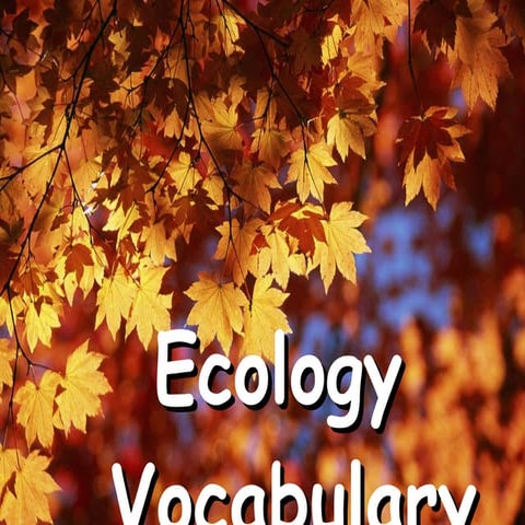 Ecology Vocabulary[1] | PPT