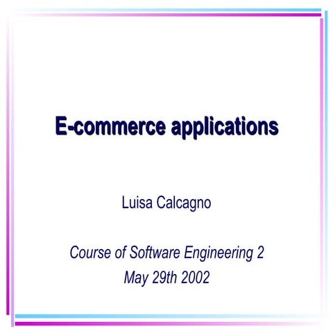 Ecom | PPT | Computer Software and Applications | Computing