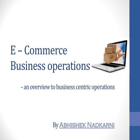E – commerce- Business Operations | PDF