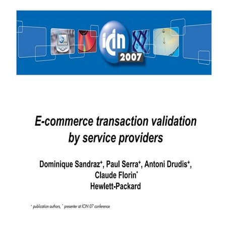 E-commerce transaction validation using IMS | PDF