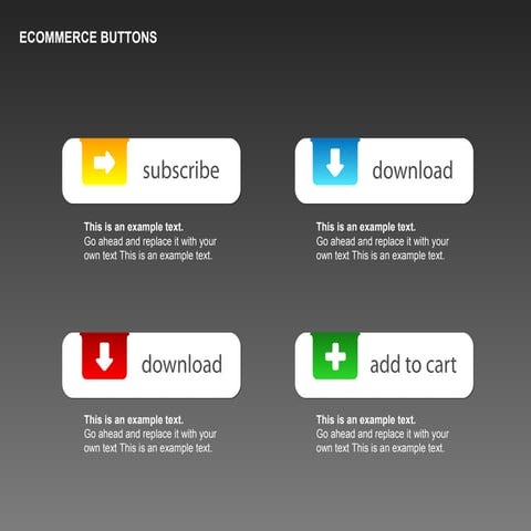 Ecommerce Buttons for PowerPoint | PPT