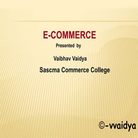 E commerce | PPTX