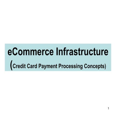 E commerce infrastructure | PPT