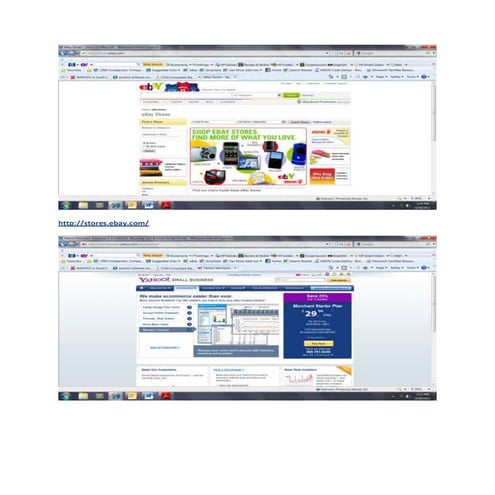 Ecommerce screen shots | PDF