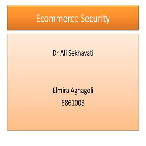 Ecommerce security | PPT