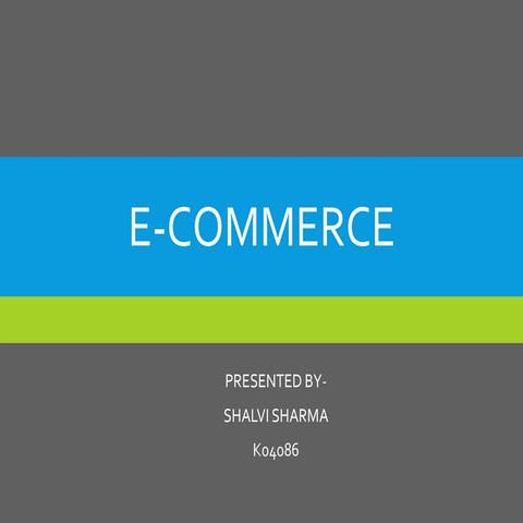Ecommerce Intro | PPTX