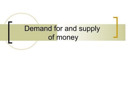 Quantity Theory of Money | PPT
