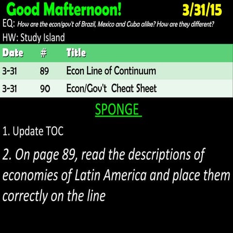 Brazil Mexico Cuba Governments | PPT