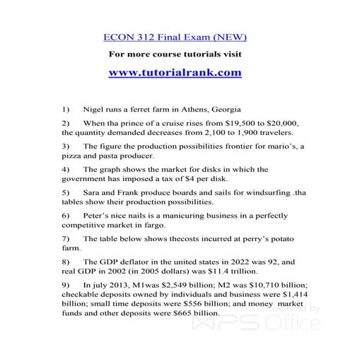 Econ 312 Teaching Effectively--tutorialrank.com