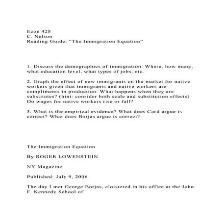 Immigration And The Economy | PPT