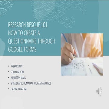 RESEARCH RESCUE 101: How to Create a Questionnaire Through Google Forms ...