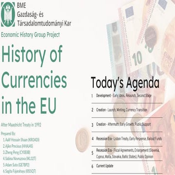 Econ History Presentation History of Currency in EU After Maastricht ...