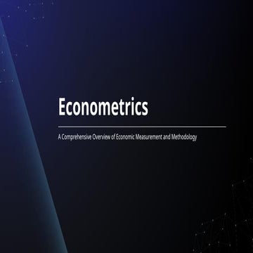 Econometrics Theory and It's Assumptions | PPT