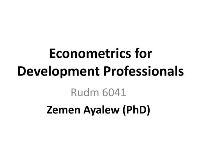 Econometrics 1 Pptx