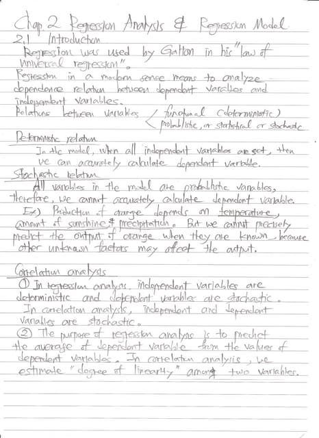 Econometrics Lecture Notes Chapter 2 Pdf