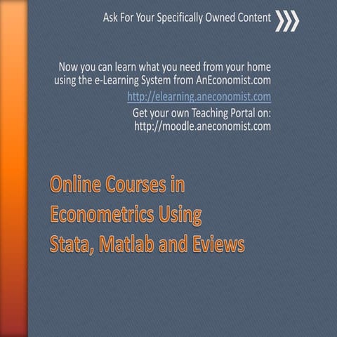 Econometrics, Matlab, Stata, Eviews, SPSS | PPTX