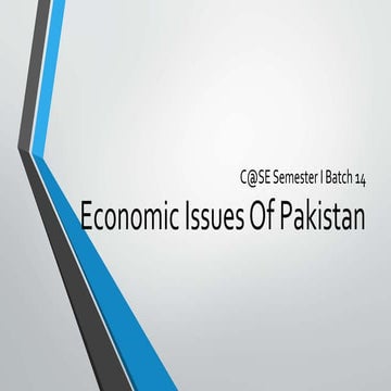 Economic Issues Of Pakistan | PPTX