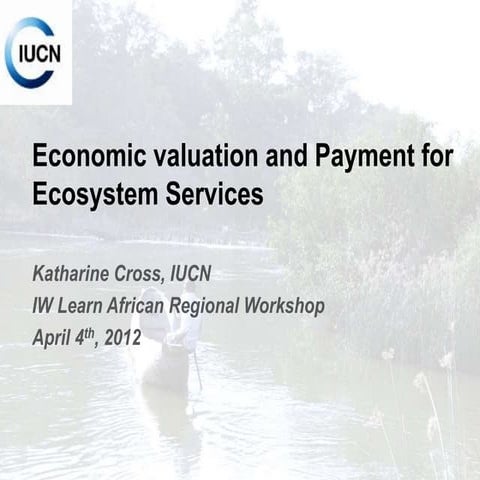 Economic valuation and Payment for Ecosystem Services | PPTX