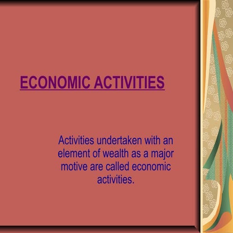 Economic activities | PPT