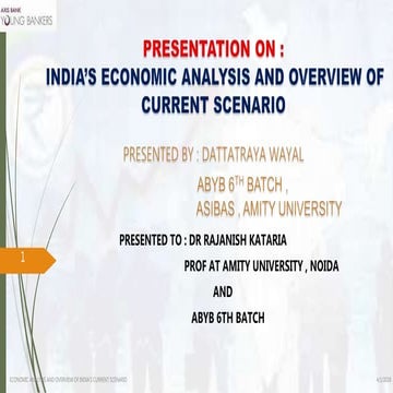 Economic analysis final ppt | PPTX
