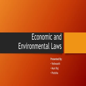 Economic and environmental laws | PPT