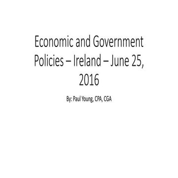 The Irish Economy Leaving Certificate Business | PPTX