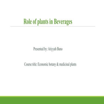 Economic botany | PPTX