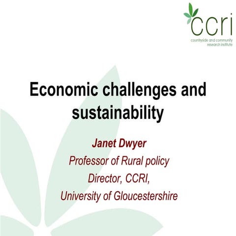 Economic Challenges & Sustainability - Princes Trust Presentation | PPT