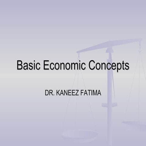 Economic concepts presentation | PPT | Economy | Business and Finance
