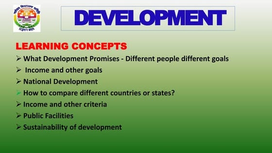 Development (Economics) Class 10 | PPT