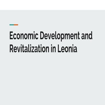 Economic development and revitalization in Leonia FAQ | PPT