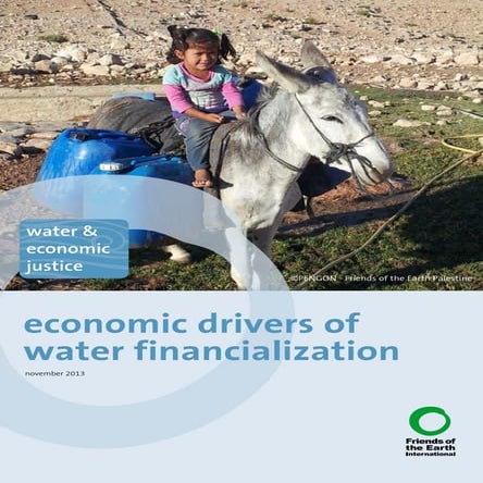 Economic drivers of water financialization (Friends of the Earth ...