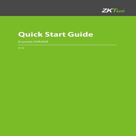 Economic dvr or nvr quick start guide v1.0 zk 20150525 | PDF