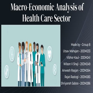 Macro-Economic Analysis of Healthcare Sector | PPTX