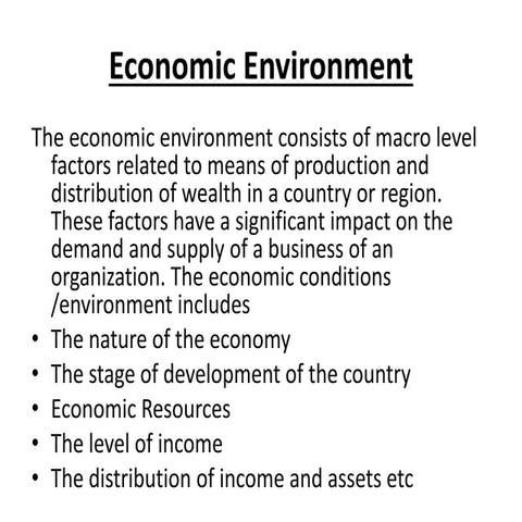 Economic environment | PPT