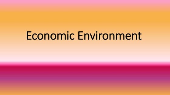 Economic growth and development | PPTX