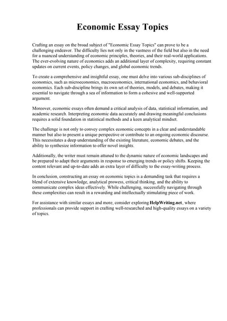 Essay About Economic.pdf