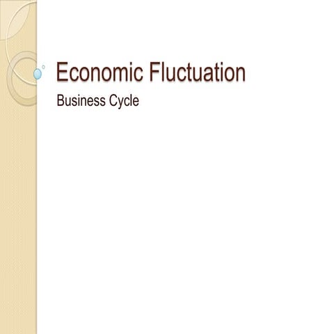 Economic fluctuation | PPTX