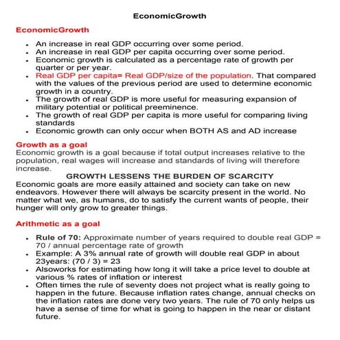 Economic growth | PPTX